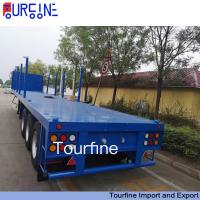 China 3 Axle Log Timber Semi Trailer with Side Stakes for Long Wood Transportation for sale