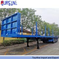 China 3 Axle Log Timber Semi Trailer with Side Stakes for Long Wood Transportation for sale