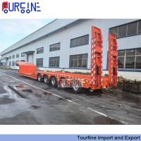 China 5 Axle 80 Ton Low Bed Semi Trailer With Reinforced Steel Frame For Heavy Equipment Transport for sale