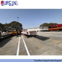 China 3 Axle 70 Ton Low Bed Semi Trailer For Excavator And Wheel Loader Transport for sale