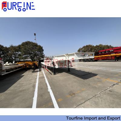 China 3 Axle 70 Ton Low Bed Semi Trailer For Excavator And Wheel Loader Transport for sale