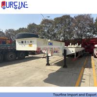 China 3 Axle 70 Ton Low Bed Semi Trailer For Excavator And Wheel Loader Transport for sale