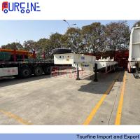 China 3 Axle 70 Ton Low Bed Semi Trailer For Excavator And Wheel Loader Transport for sale