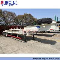 China 3 Axle 70 Ton Low Bed Semi Trailer For Excavator And Wheel Loader Transport for sale