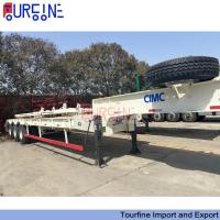 China 3 Axle 70 Ton Low Bed Semi Trailer For Excavator And Wheel Loader Transport for sale