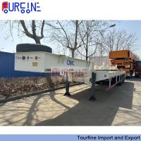 China 3 Axle 70 Ton Low Bed Semi Trailer For Excavator And Wheel Loader Transport for sale