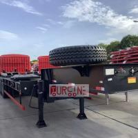 China 3 Axle 80 Ton Low Bed Semi Trailer Low Deck Heavy Duty Chassis For Heavy Machinery Transport for sale