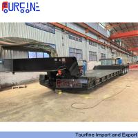 China 3 Axle 80 Ton Low Bed Semi Trailer Low Deck Heavy Duty Chassis For Heavy Machinery Transport for sale
