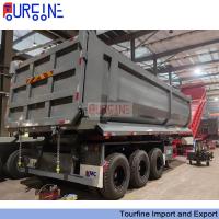 China 30 CBM 3 Axle Dump Semi Trailer with Front Hydraulic Tipping for Bulk Material Hauling for sale
