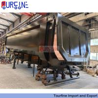 China 30 CBM 3 Axle Dump Semi Trailer with Front Hydraulic Tipping for Bulk Material Hauling for sale