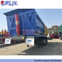 China Tri Axle 40 Ton Rear Dump Semi Trailer For Sand Stone Aggregate Transportation for sale