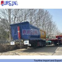 China Tri Axle 40 Ton Rear Dump Semi Trailer For Sand Stone Aggregate Transportation for sale