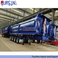 China 50 Ton 3 Axle Rear Tipper Semi Trailer Heavy Duty For Mining And Construction for sale