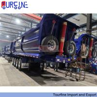 China 50 Ton 3 Axle Rear Tipper Semi Trailer Heavy Duty For Mining And Construction for sale