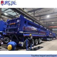China 50 Ton 3 Axle Rear Tipper Semi Trailer Heavy Duty For Mining And Construction for sale