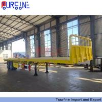 China 20FT 40FT Container Chassis Semi Trailer 2 Axle Shipping Container Flatbed Trailer for sale