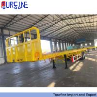 China 20FT 40FT Container Chassis Semi Trailer 2 Axle Shipping Container Flatbed Trailer for sale