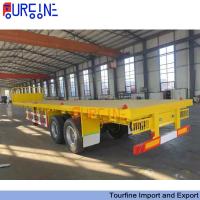 China 20FT 40FT Container Chassis Semi Trailer 2 Axle Shipping Container Flatbed Trailer for sale