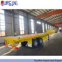 China 20FT 40FT Container Chassis Semi Trailer 2 Axle Shipping Container Flatbed Trailer for sale