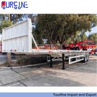 China 20FT 40FT Container Chassis Semi Trailer 2 Axle Shipping Container Flatbed Trailer for sale