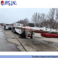 China Commercial Tri Axle 40FT Flatbed Semi Trailer For Container And Cargo Transportation for sale