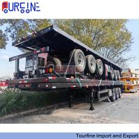 China Commercial Tri Axle 40FT Flatbed Semi Trailer For Container And Cargo Transportation for sale