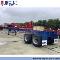 China 2 Axle Skeleton Trailer for Shipping 20FT Container Transportation for sale