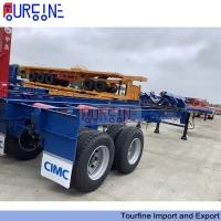 China 2 Axle Skeleton Trailer for Shipping 20FT Container Transportation for sale