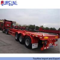 China 3 Axle Gooseneck Skeleton Container Semi Trailer For 40FT Container Shipping for sale