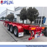 China 3 Axle Gooseneck Skeleton Container Semi Trailer For 40FT Container Shipping for sale