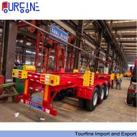 China 3 Axle Gooseneck Skeleton Container Semi Trailer For 40FT Container Shipping for sale