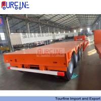 China 4 Axle 80 Ton Detachable Gooseneck Lowboy Semi Trailer for Heavy Equipment Transport for sale