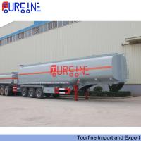 China 3 Axle 35 CBM Carbon Steel Fuel Tank Semi Trailer for Diesel and Petrol Transport for sale