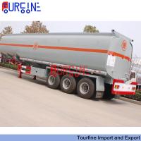 China 3 Axle 35 CBM Carbon Steel Fuel Tank Semi Trailer for Diesel and Petrol Transport for sale