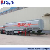 China 3 Axle 35 CBM Carbon Steel Fuel Tank Semi Trailer for Diesel and Petrol Transport for sale