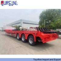 China 60 Ton 3 Axle Extendable Lowboy Semi Trailer for Construction Machinery for sale