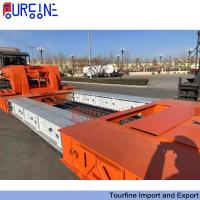China 4 Axle 80 Ton Extendable Flatbed Semi Trailer for 40FT and 45FT Container Transport for sale