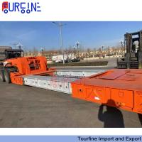China 4 Axle 80 Ton Extendable Flatbed Semi Trailer for 40FT and 45FT Container Transport for sale