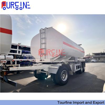 China 3 Axle 28 CBM Drawbar Fuel Tank Full Trailer for Diesel and Petrol Transport for sale