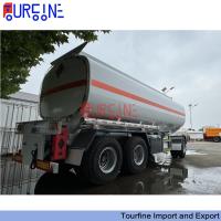 China 3 Axle 28 CBM Drawbar Fuel Tank Full Trailer for Diesel and Petrol Transport for sale