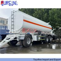 China 3 Axle 28 CBM Drawbar Fuel Tank Full Trailer for Diesel and Petrol Transport for sale