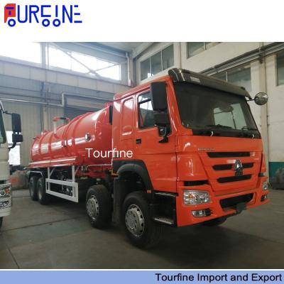 China 20000L Sinotruk HOWO 12 Wheel Vacuum Sewage Suction Truck for Waste Water Collection for sale