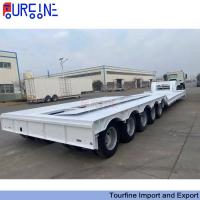 China Heavy Duty 5 Axle 110 Ton Lowboy Semi Trailer With Folding Gooseneck For Oversized Loads for sale