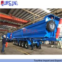 China 6 Axle 45 CBM U-Shaped Dump Semi Trailer with Hydraulic Tipping System for Bulk Material Transport for sale