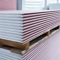 China Soundproof 12.5 Mm Gypsum Board , Fire Resistant Plaster Board For Ceiling System for sale