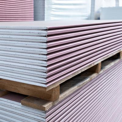China Soundproof 12.5 Mm Gypsum Board , Fire Resistant Plaster Board For Ceiling System for sale