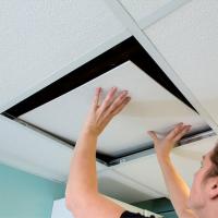 China Lightweight Fireproof Waterproof PVC Gypsum Ceiling Panel for Suspended Ceiling Systems for sale