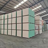 China Customized Green Moisture Resistant Drywall , Waterproof Gypsum Sheet 9mm for sale