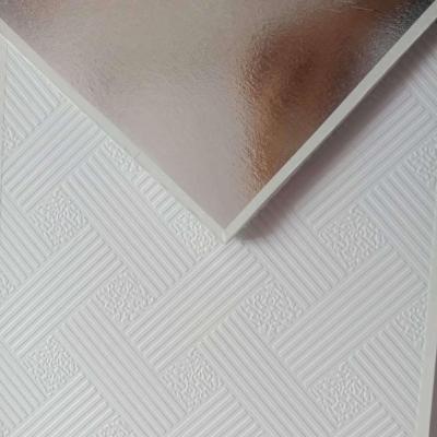China High Quality PVC Laminated Gypsum Ceiling Fire Resistant Water Resistant Decorative 600x600mm for sale