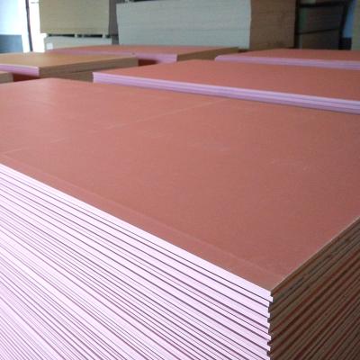 China Red Color Fire Resistant Plasterboard 4x8 12mm For Drywall Ceiling for sale